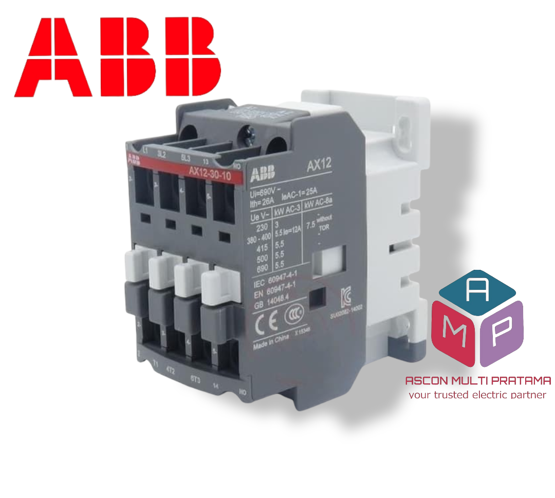 CONTACTOR ABB AX12-30-10-80 220-230VAC - PT Ascon Multi Pratama